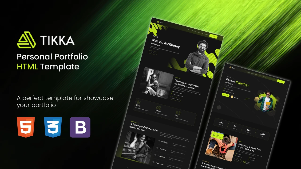 Tikka - Portfolio Bootstrap 5 HTML Template by Devollic Tikka - Portfolio Bootstrap 5 HTML Template by Devollic