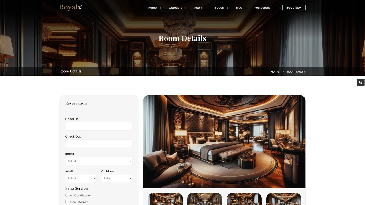 The Royalx Hotel And Restaurant Tailwind Css Html Template By Maraviya Infotech